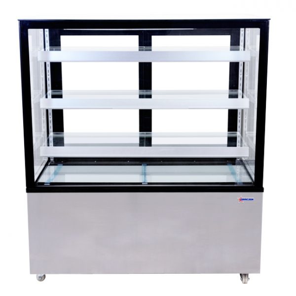 48-inch Square Glass Floor Refrigerated Display Case - Resto Hub